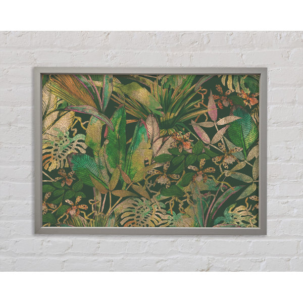 Bright Star Dschungel Blumen - Einzelner Bilderrahmen Kunstdrucke auf Leinwand | Wayfair.de